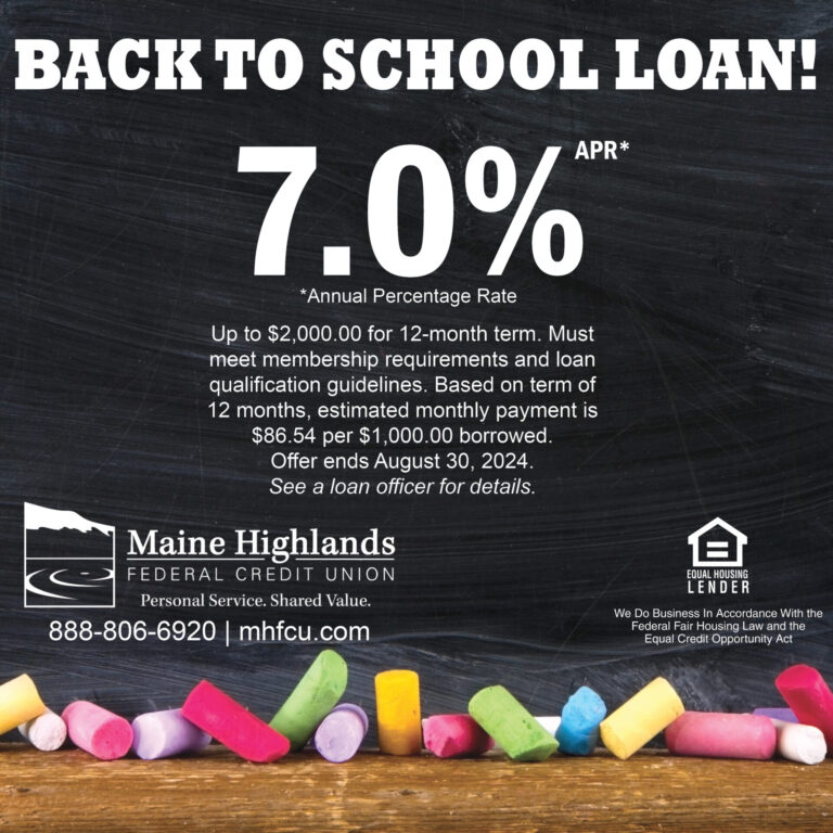 Current Loan Specials - Maine Highlands Federal Credit Union